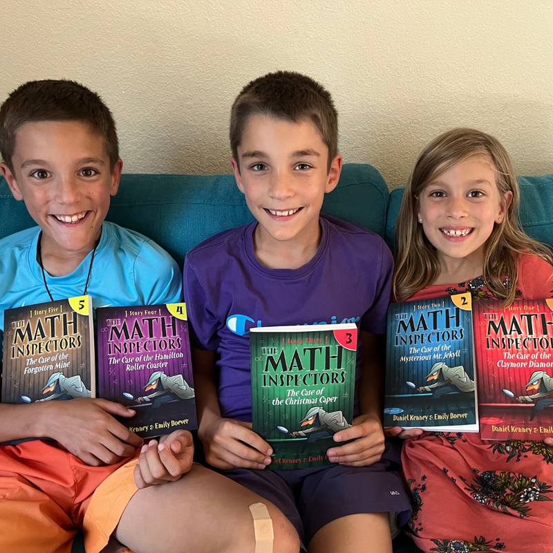 The Math Inspectors Books 1-5 | Kids Mystery Math Chapter Book Set